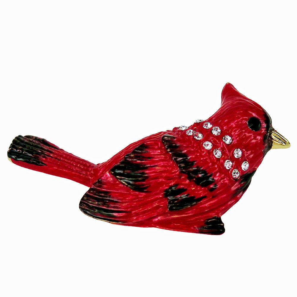 RUCINNI Red Bird Brooch, 20K Gold Plated & Swarovski Crystals | eBay