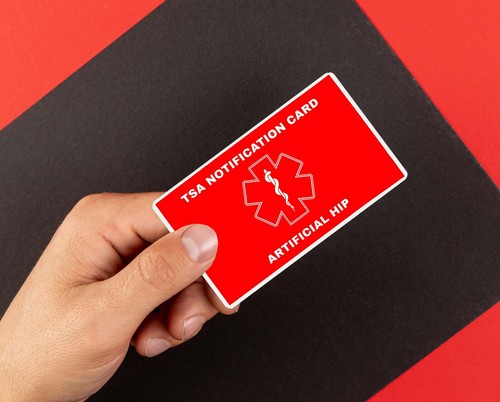 Artificial Hip TSA Notification Card - Air Travel, Easy TSA Checkpoint ...