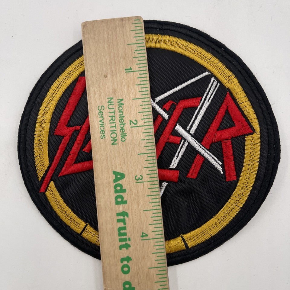 Slayer Metal Band Logo Patch: High Quality Embroidery, Iron On, 5 Inch ...