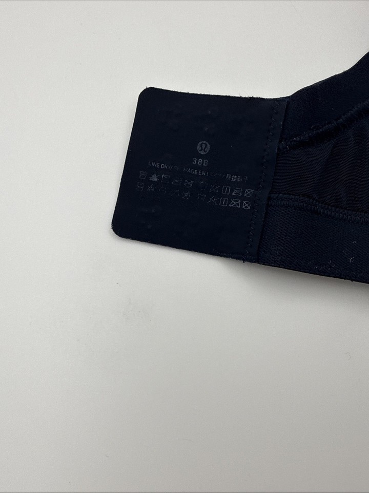 Lululemon Run Times High Impact Sports Bra Navy Blue Size 38B Padded ...