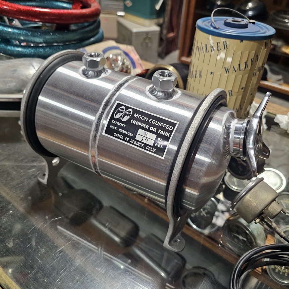 Mooneyes 3 Quart Tank Oil Bag Chopper Motorcycle Fuel Gasser Hot Rod ...