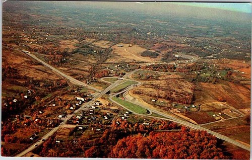 Postcard AERIAL VIEW SCENE Between Pittsburgh And Butler Pennsylvania ...