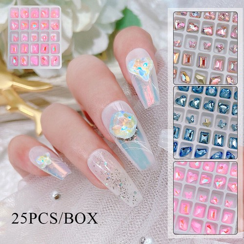 25pcs Nail Crystal Rhinestones Nail Decoration Nail Art Nail ...