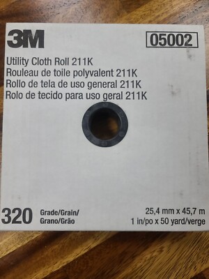 3M 05002 Utility Cloth Roll 211K 320 Grit Abrasive (1 in. X 50 yd ...