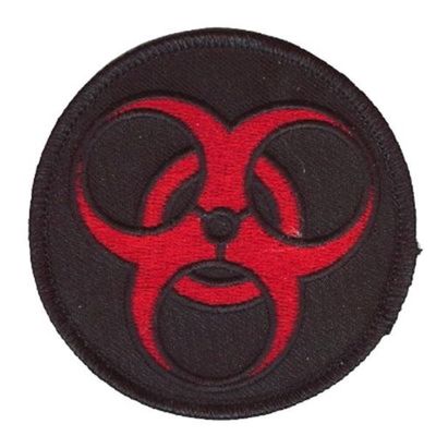 BioHazard Red On Black Zombie Motorcycle Funny MC Club Biker Vest Patch ...