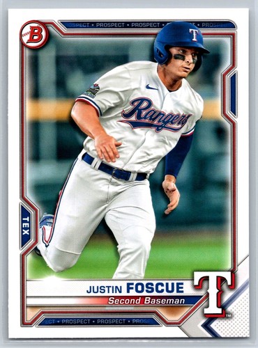 2021 Bowman Justin Foscue Rookie Texas Rangers RC #BP-41 | eBay