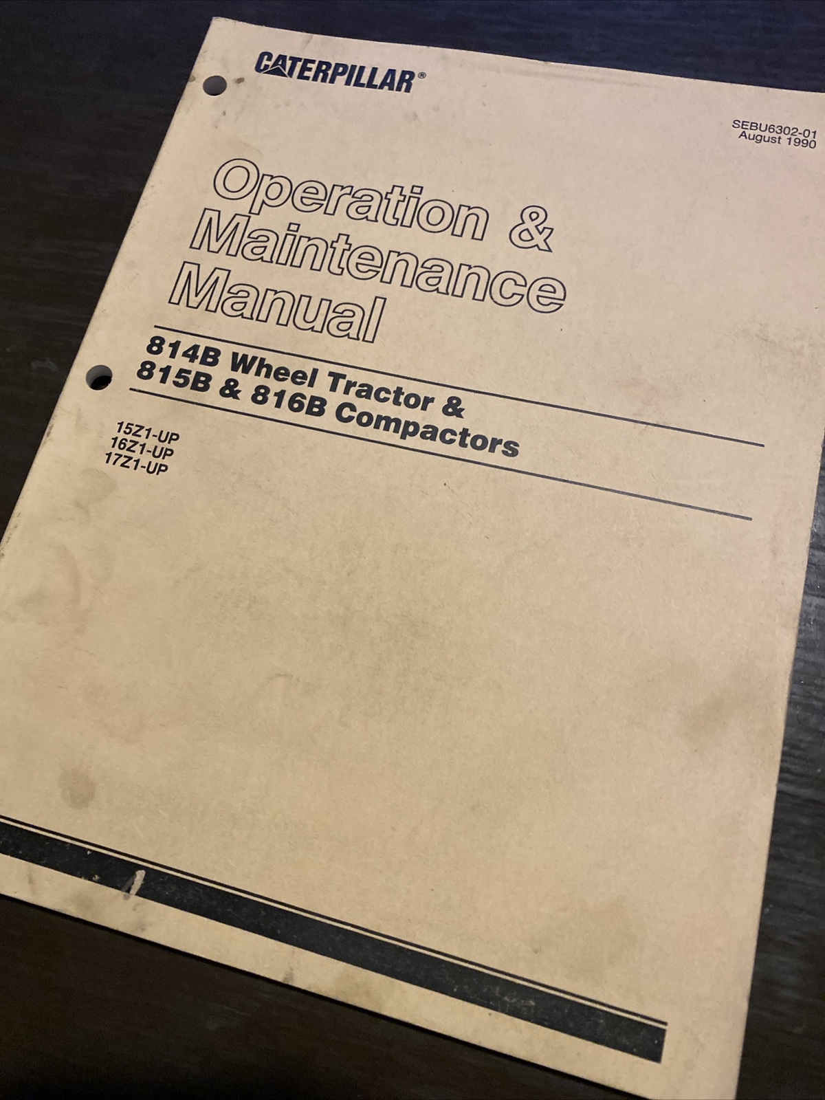 CATERPILLAR 814B 815B 816B COMPACTOR Owner Operator Maintenance Manual ...