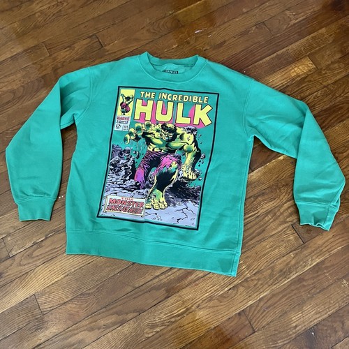 Marvel Incredible Hulk Crewneck Sweater Size Men S Small Kelly Green | eBay