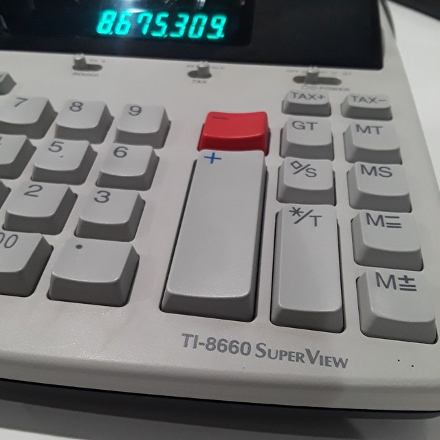 Texas Instruments Printing Calculator Ti-8660 Desktop 12-digits ...