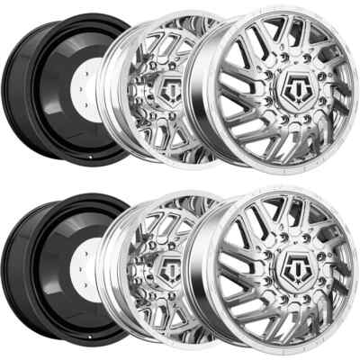 (Set-6) TIS 544c Dually 20x8.25 8x200 -198mm Chrome wheels rims 20 Inch ...