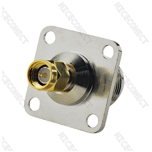 2x N-Type Female Jack to SMA Male Plug Flange Panel Mount RF Adapter ...