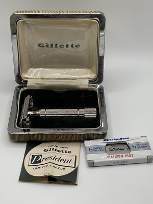 Vintage Gillette President With Original Paperwork & Original Vintage ...
