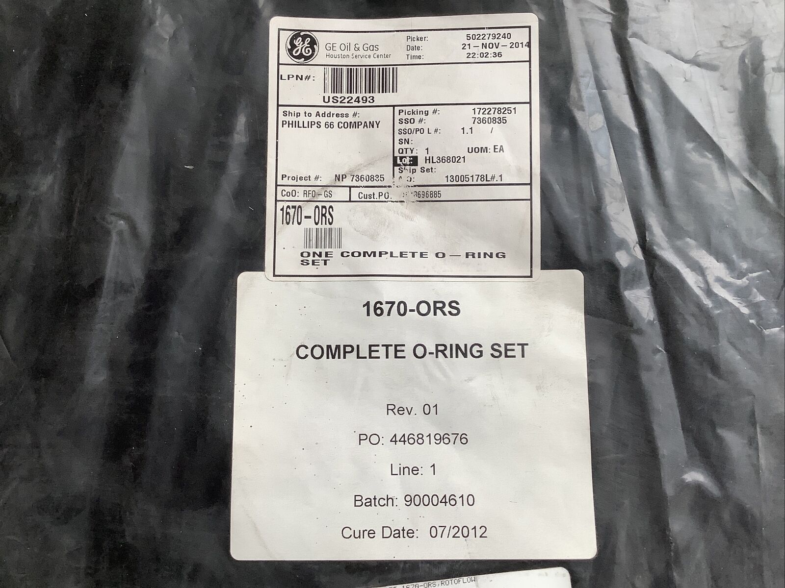 ROTOFLOW 1670-ORS O-RING SET 678 | eBay