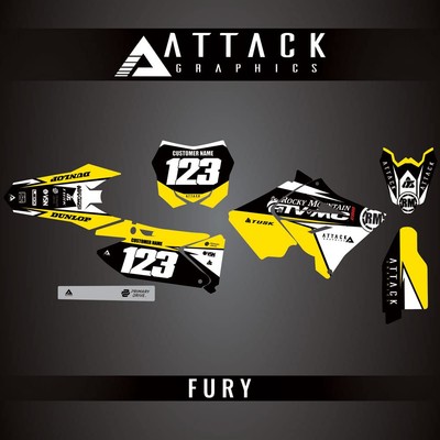 Attack Graphics Custom Fury Complete Bike Restyle Graphics Kit ...