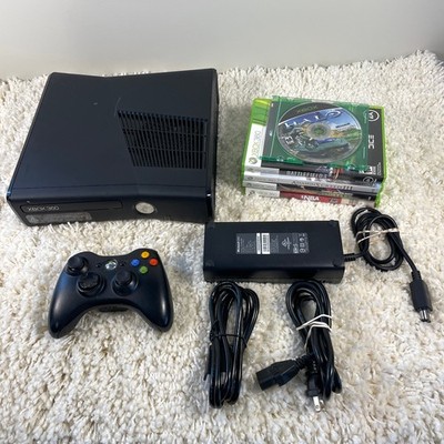 Microsoft XBox 360 S Slim Model 1439 250GB Console System 5 Games ...