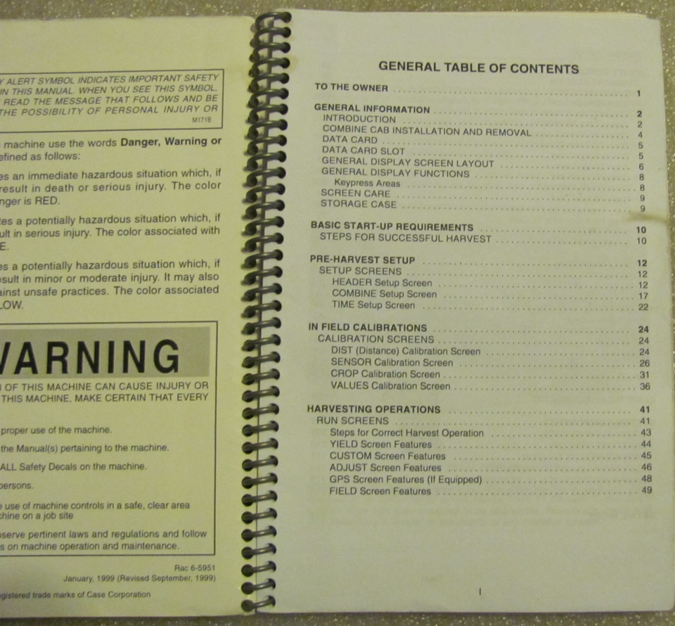 Case 2388 Axial-Flow Combine Operators Owners Maintenance Manual ...