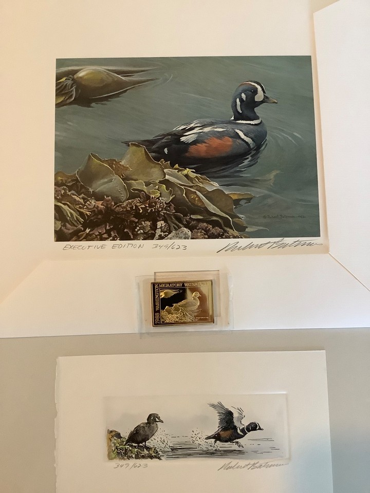 MINT IN FOLIO 1988 WASHINGTON DUCK STAMP & PRINT EXECUTIVE EDITION ...