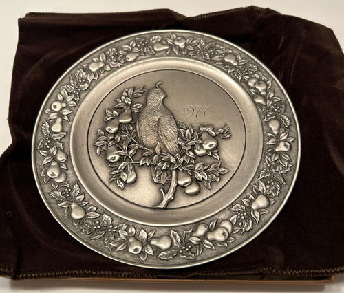 Christmas Pewter Plate On The First Day of Christmas 1977 HallmarkMary ...