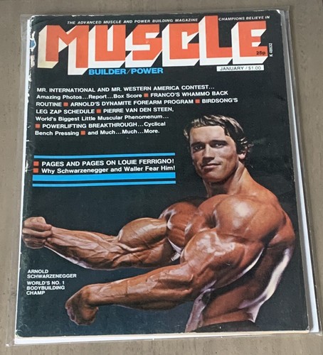 Arnold Schwarzenegger - Muscle Builder Bodybuilding Magazine - January ...