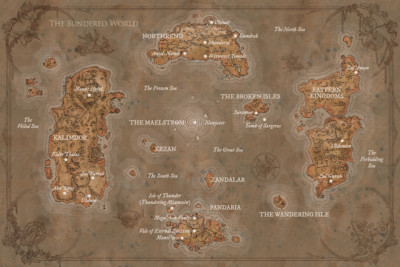 hot game MAP WOW the sundered world Poster printing 40x60cm | eBay