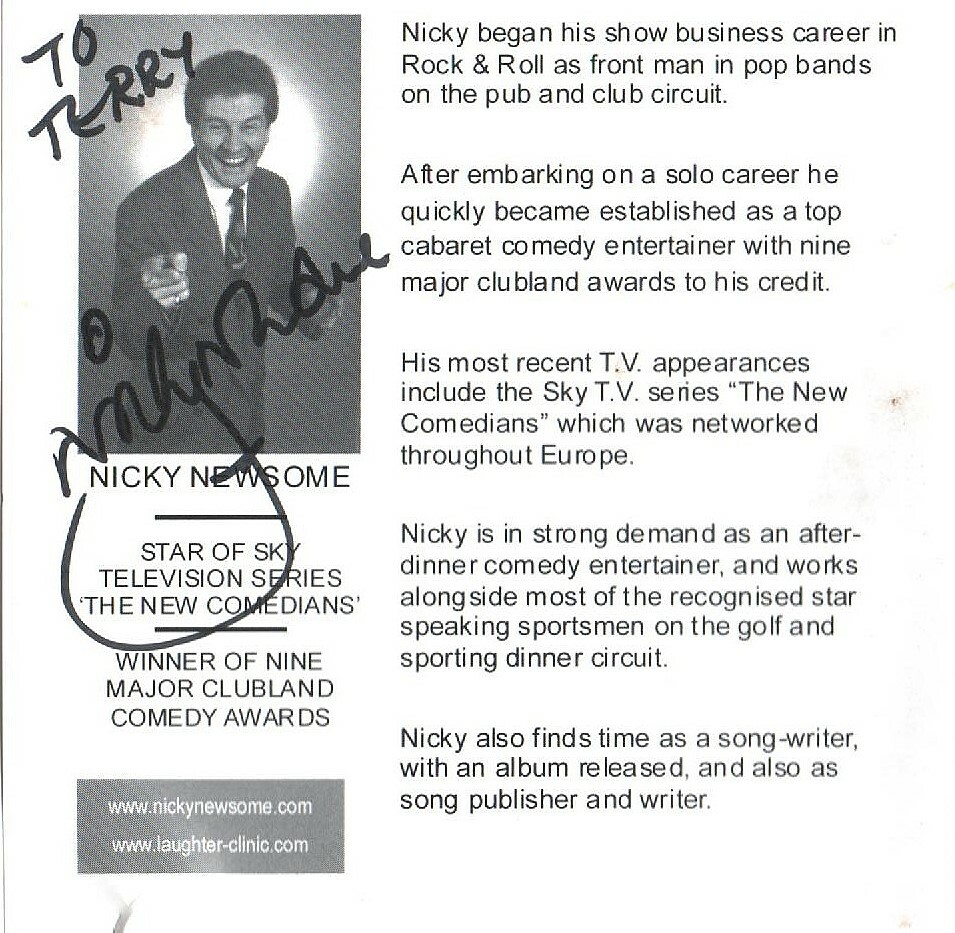 Nicky Newsome - When Ah Were A Lad (CDr 19??) **SIGNED** | eBay