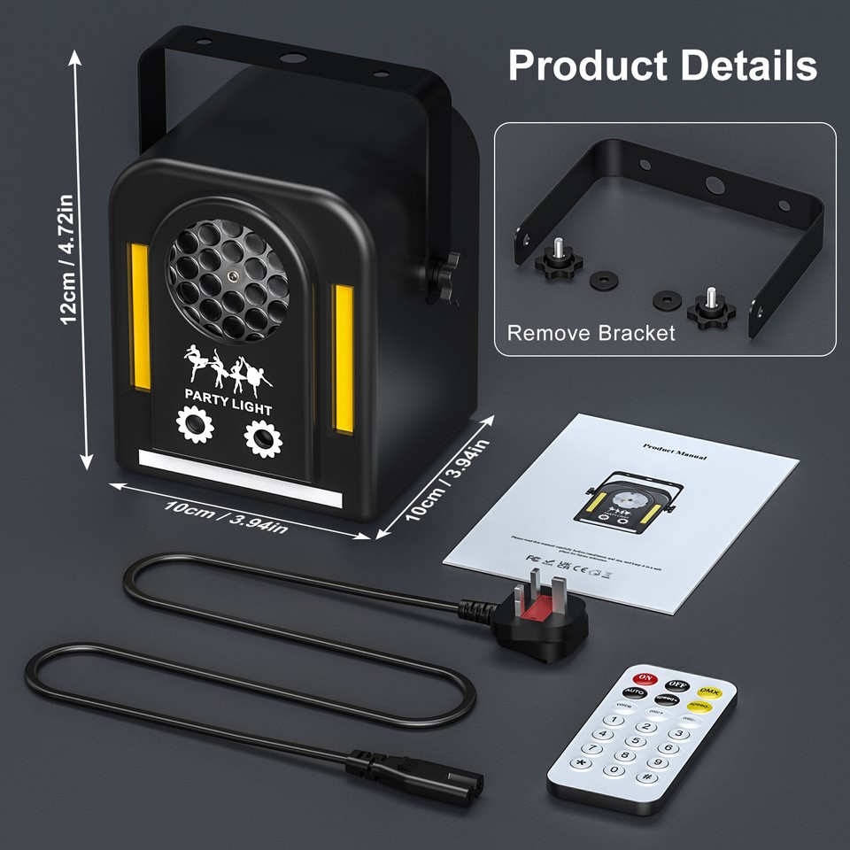 RGB LED Laser Beam Gobo Projector Cob Strobe Light DMX DJ Disco Lights ...