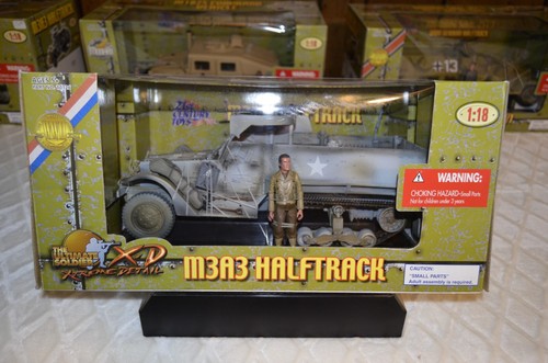 ULTIMATE SOLDIER 1/18 SCALE WWII US M3A3 HALFTRACK ARMY WINTER 50 CAL ...