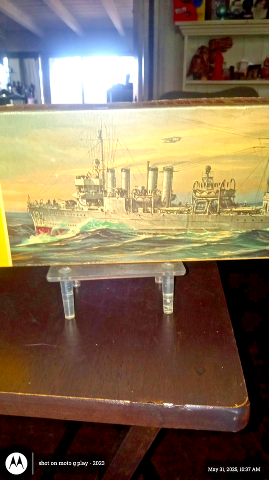 Vintage 1962 REVELL "The Fighting Four Stacker" USS AARON WARD COMPLETE ...