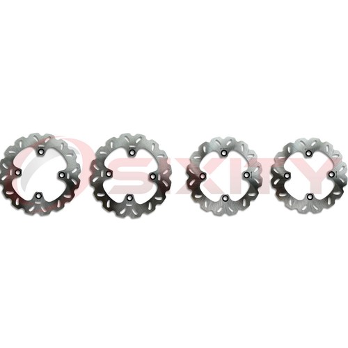 Front + Rear Rotor 2009-2014 Yamaha YFM550 Grizzly FI 4x4 Auto Set Full ...