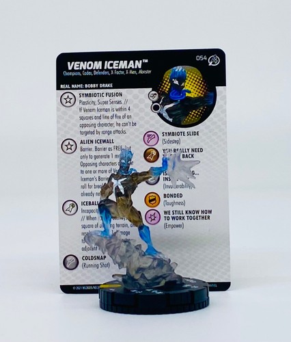 Heroclix Avengers Fantastic Four Empyre Venom Iceman #054 Super Rare w ...