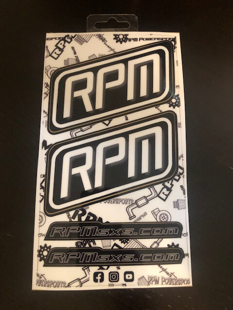 RPM-SXS 4PC Sticker Decal BLACK SHEET for Polaris Can-Am UTV ATV ...