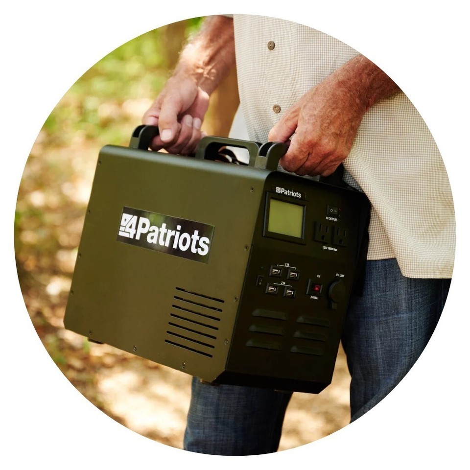 Portable Patriot Power Generator 1500 + 2 Portable Solar Panels 120V ...