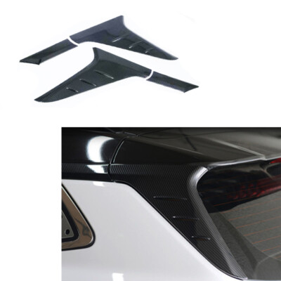 ABS Carbon Fiber Rear Window Side Wing Molding Trim For Hyundai Kona ...