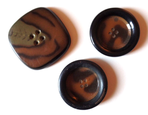 3 Vintage Dark Multicolor Round Buttons (m1) | eBay