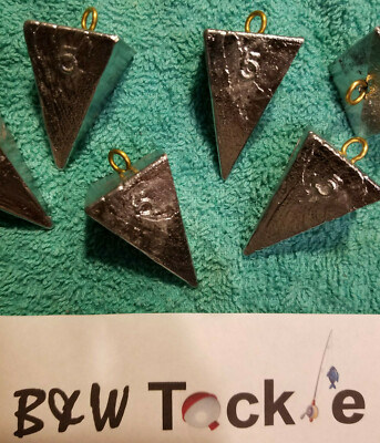 25 (twenty five) 5 OZ PYRAMID SINKERS LEAD FISHING WEIGHTS FREE ...