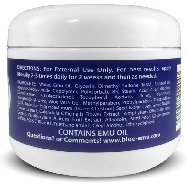 Blue Emu Topical Cream Original Emu Oil Sore Muscle Fast Relief 4oz ...