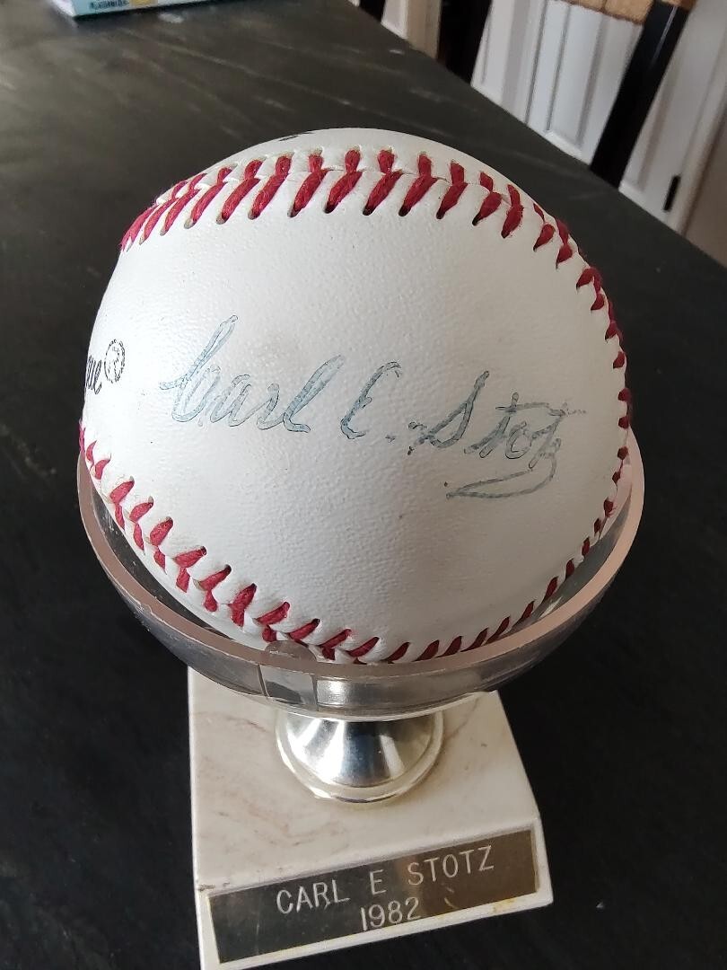 Carl Stotz autographed baseball - Founder of Little League Baseball ...