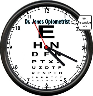 Optometrist Eye Dr Vision Chart Personalized Your Name Gift Sign Wall ...
