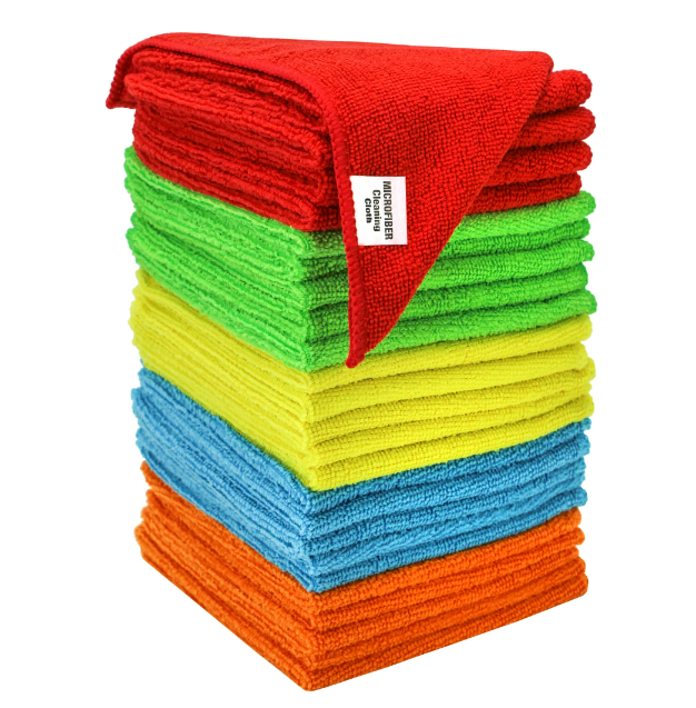 Microfiber Cleaning Cloth Set of 100 Towel Rag Car Polishing Detailing ...