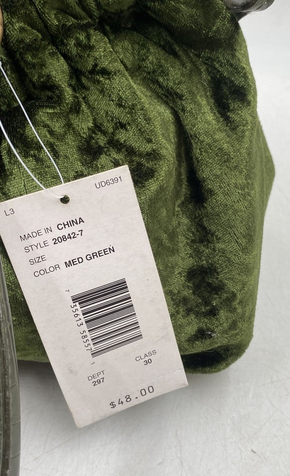 Indeed Womens Green Inner Pockets Drawstring Classic Shoulder Bag Purse ...