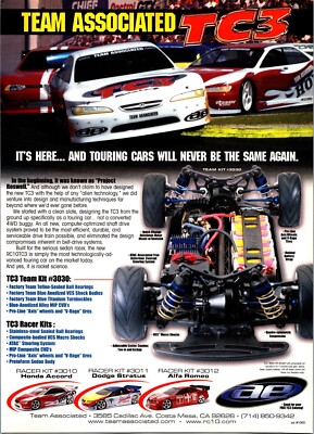 Team AE RC10T3 RC Touring Car Print Ad Wall Decor Team Kit 3030 | eBay
