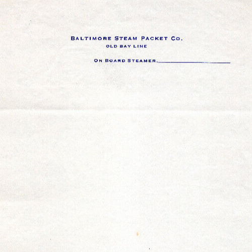 1930's Baltimore Steam Packet Co Old Bay Line On Board Steamer ...