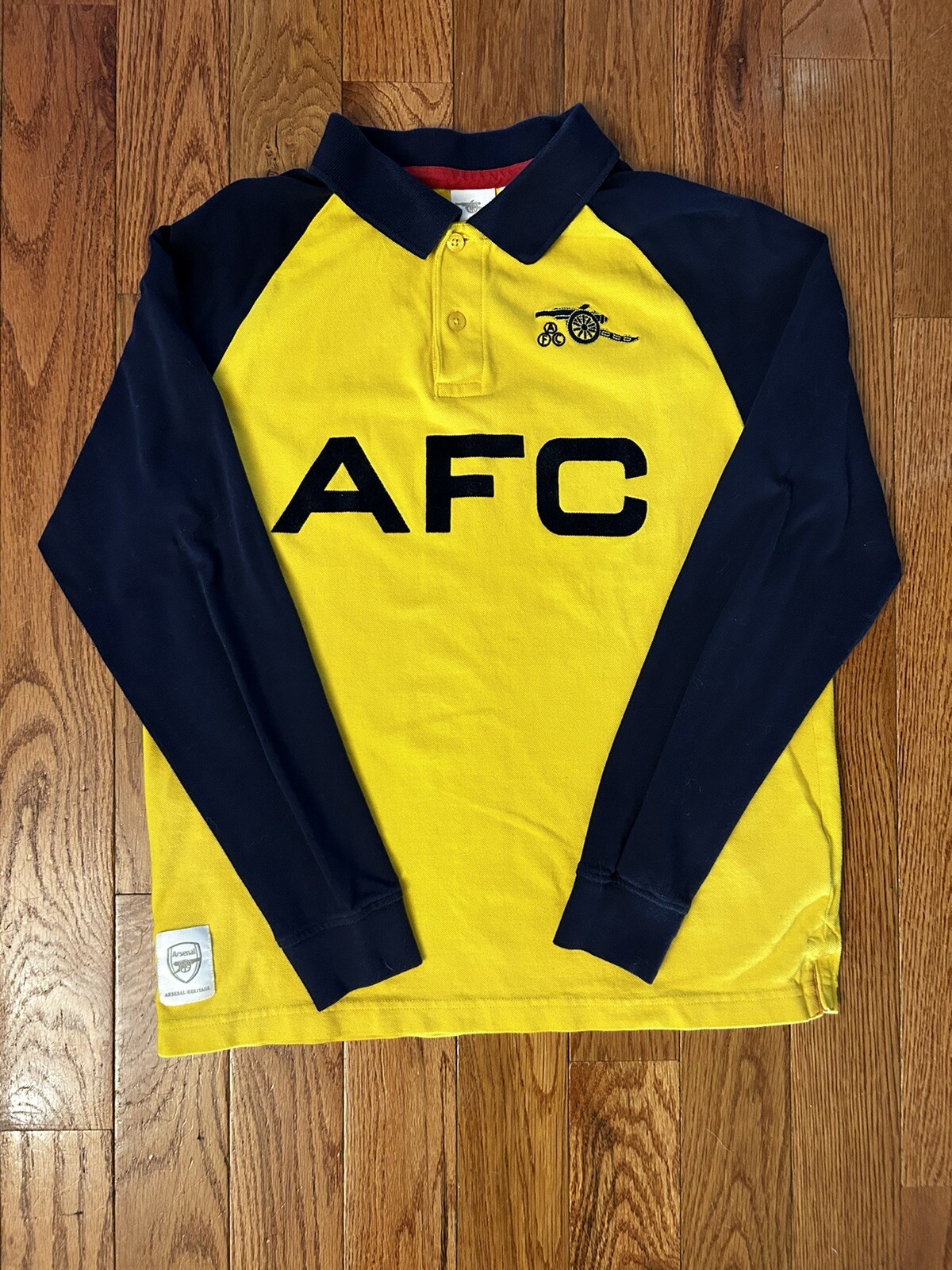 Arsenal FC Heritage Anfield 1989 LS Polo Shirt Sz Med… - Gem