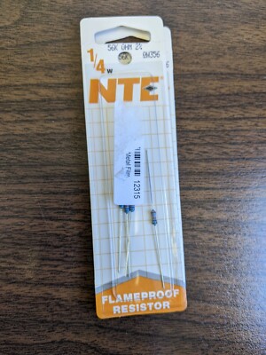 NTE Electronics QW356 RESISTOR METAL FILM FLAMEPROOF 1/4W 56K OHM AXIAL ...