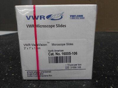 VWR VISTAVISION 16005-106 MICROSCOPE SLIDES 3" X 1" X 1mm 72 PCS | eBay