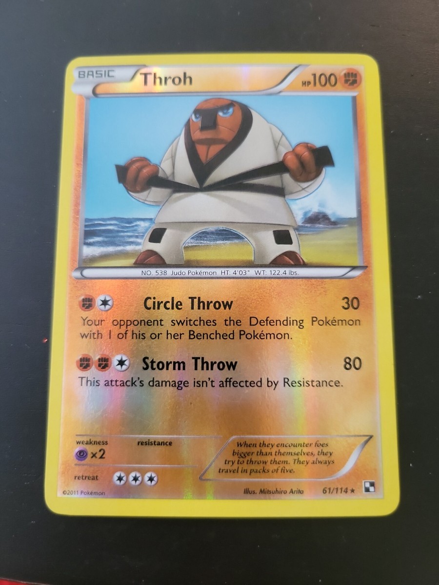 Pokemon Throh Card Please What Colour Is Shiny Throh's Robe?