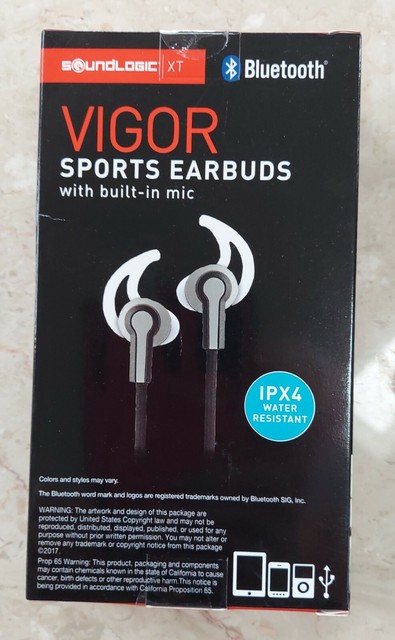 Soundlogic XT Vigor Bluetooth Sports Earbuds With Built-in Microphone ...