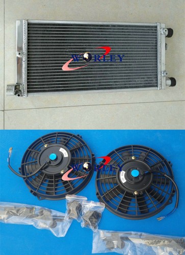 Aluminum Radiator&FANS for FIAT CINQUECENTO 170 0.9L 1.1L 1991-1998 ...