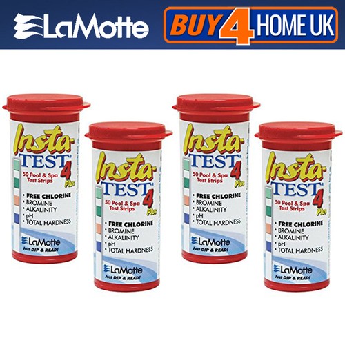Insta-Test 4 Plus Pack of 4: 50 Pool & Spa Test Strips LaMotte Dip ...