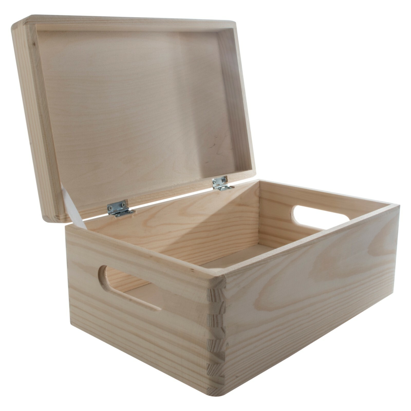 Wooden Box With Lid Handles For Craft Decoupage / Decorative Pine ...